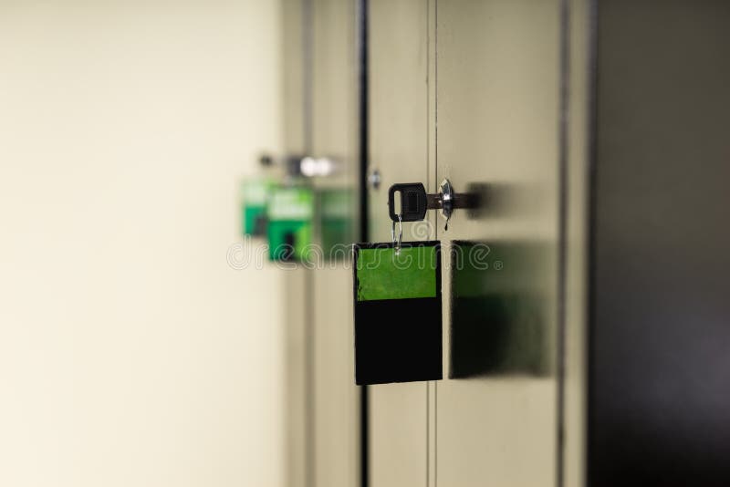 Key and label in a lock stock photo. Image of insurance - 56534094