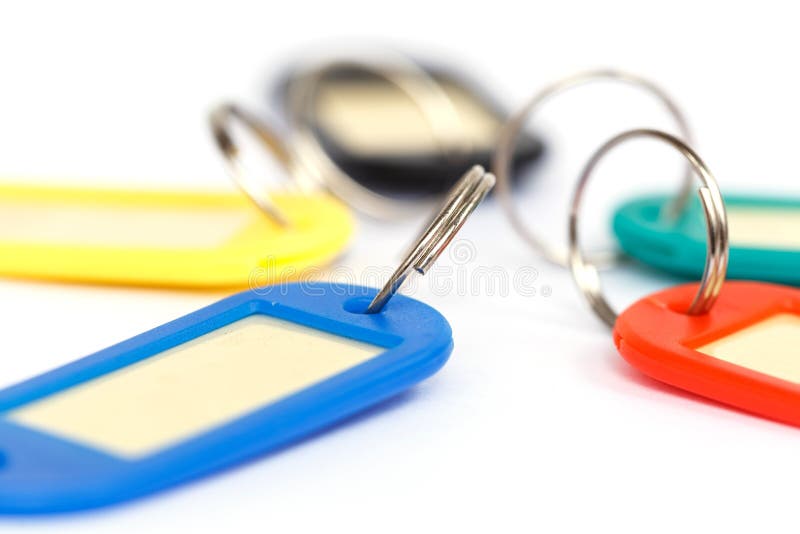 Key label with ring stock image. Image of access, yellow - 47495595