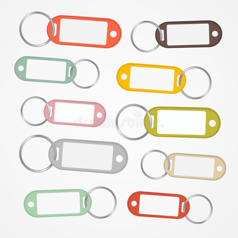 Key Labels Set with Rings stock vector. Illustration of green - 41753310