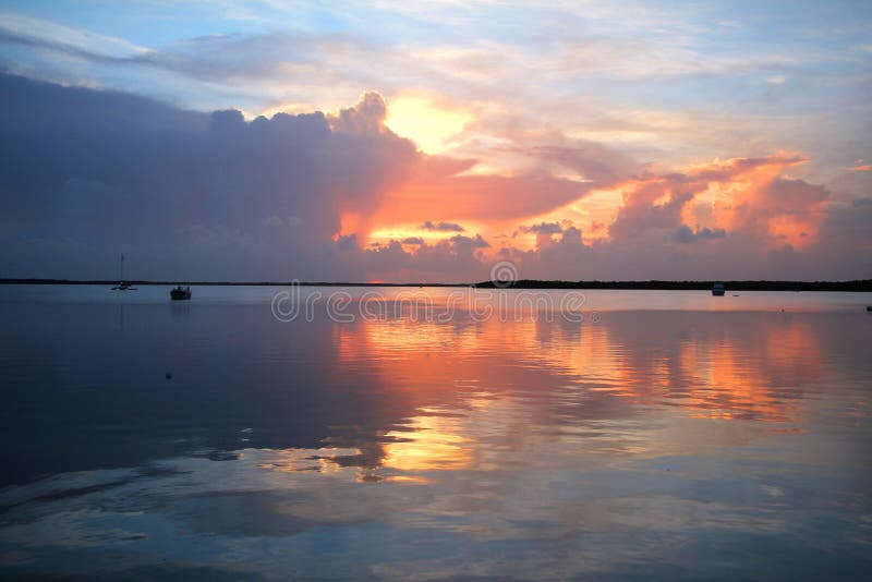 Key Largo Sunset II stock image. Image of trees, sunrise - 148471