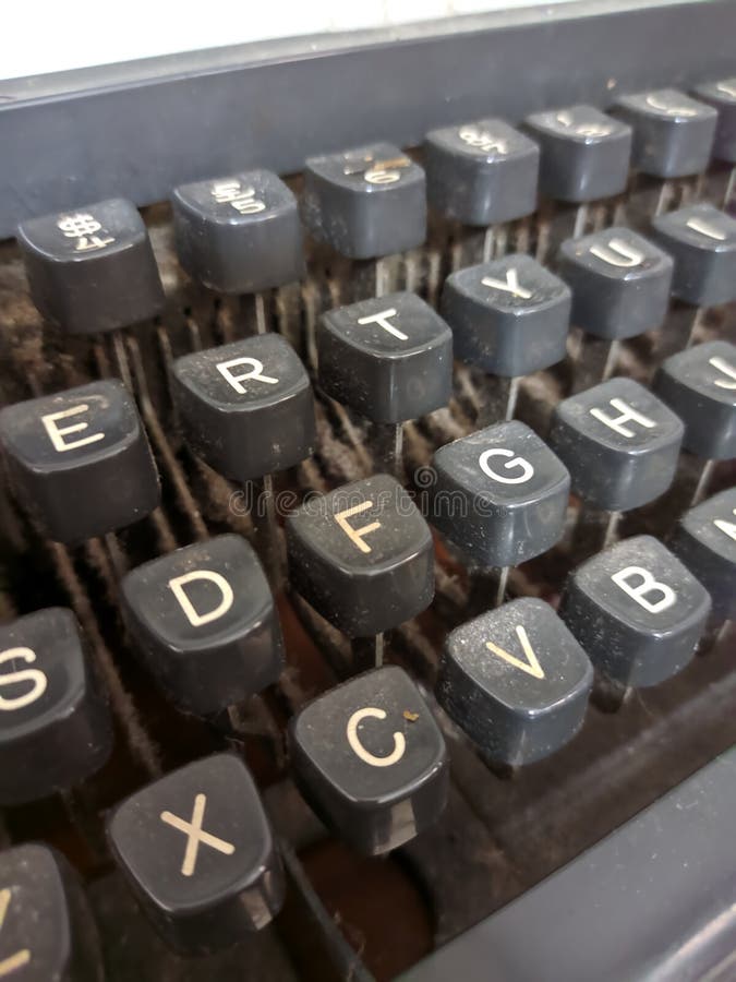 Key Letters on Older Typewriters Stock Image - Image of office, metal ...