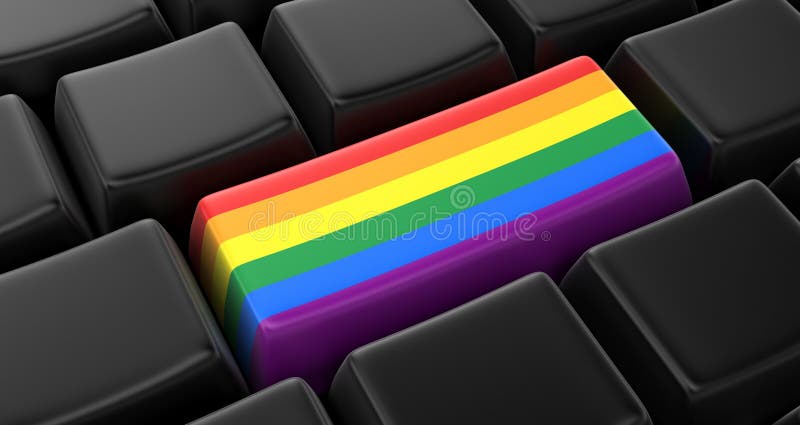 Key with LGBT flag stock illustration. Illustration of icons - 79383037