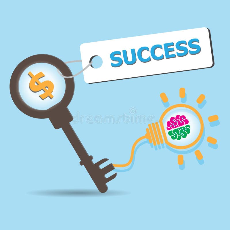 Key with Light Bulb Idea, Business Idea Stock Illustration ... Key with Light Bulb Idea, Business Idea Stock Illustration ...