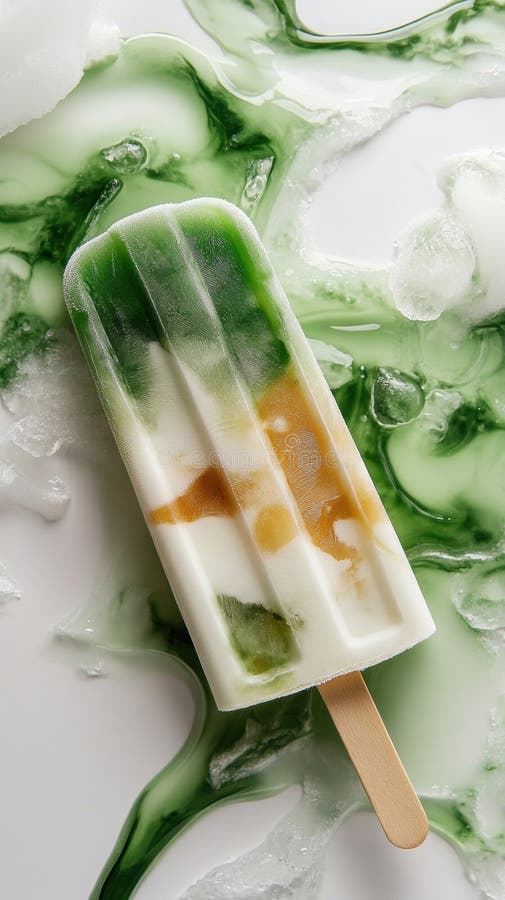 Key Lime Pie Ice Pops Colorful Mixed-flavored Popsicle on Abstract ...