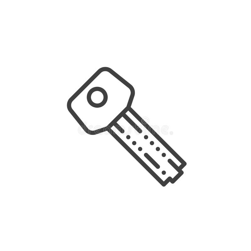 Key line icon stock vector. Illustration of door, logo - 235992032