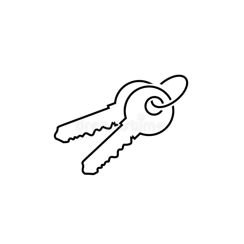 Key Line Icon Template. Vector Illustration in Modern Flat Stock Vector ...