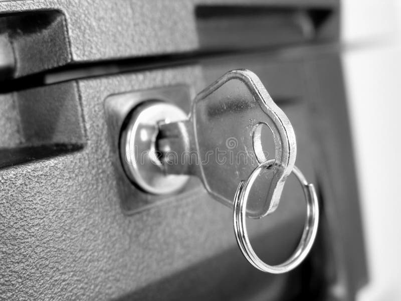 Key in lock stock image. Image of security, protection - 3811625