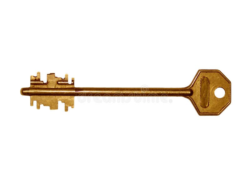 Key for the lock stock photo. Image of brass, background - 7323470