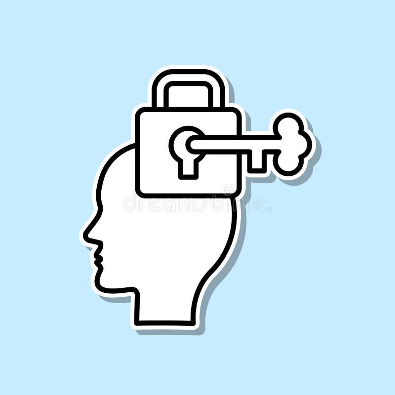 Brain Sticker. Vector Illustration Stock Vector - Illustration of ...