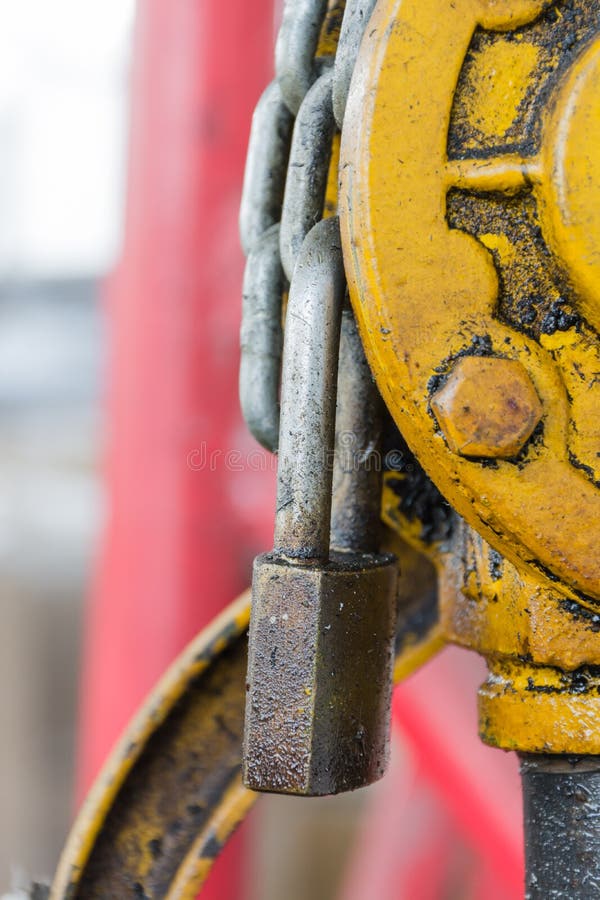 Key lock the chain stock photo. Image of close, industrial - 66521686
