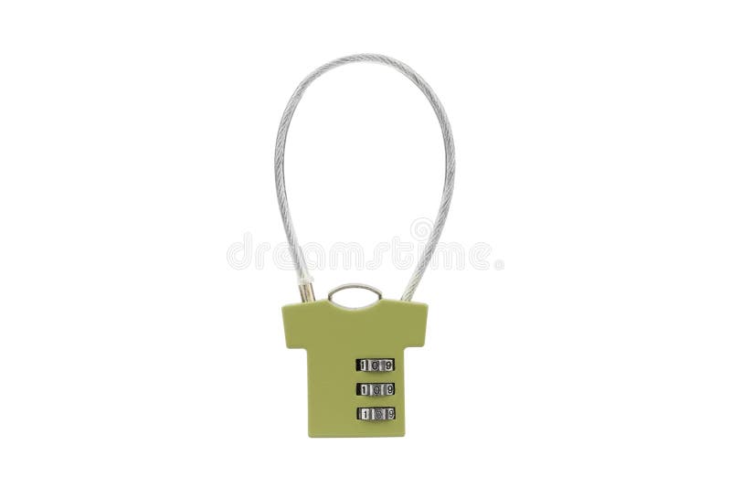 Key Lock with the Code Isolated on White Background - Clipping Paths ...