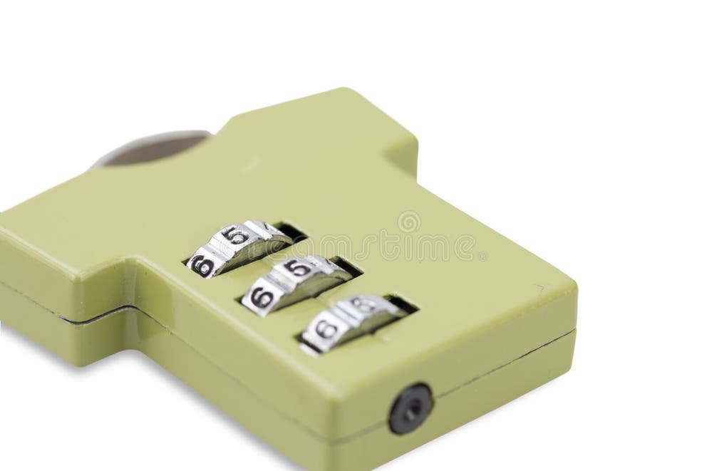 Key Lock with the Code Isolated on White Background Stock Image - Image ...