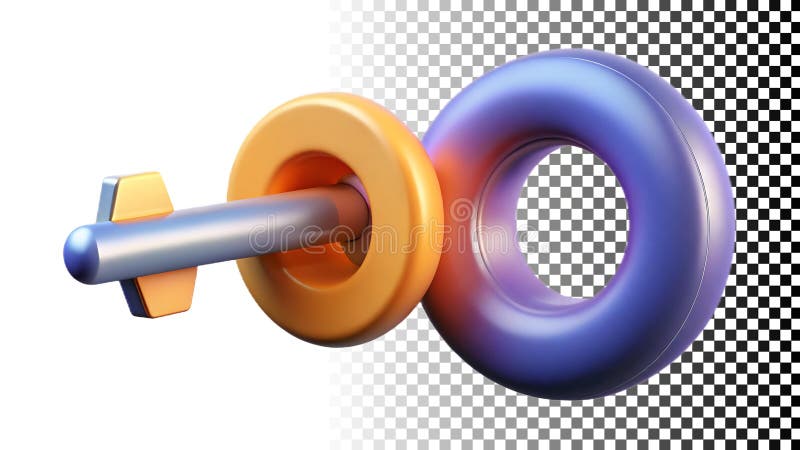 Key and Lock Combination Icon, Representing Access Control and Security ...