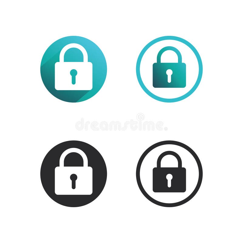 Key and Lock Icon Padlock Logo and Symbol Vector Design Stock Vector ...
