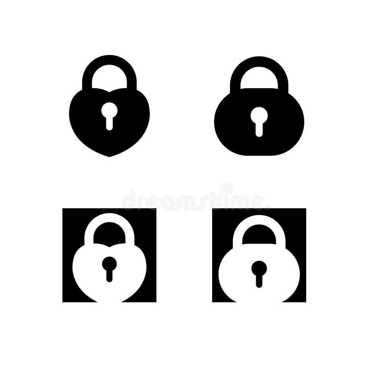 Key and Lock Icon Padlock Logo and Symbol Vector Design Stock Vector ...
