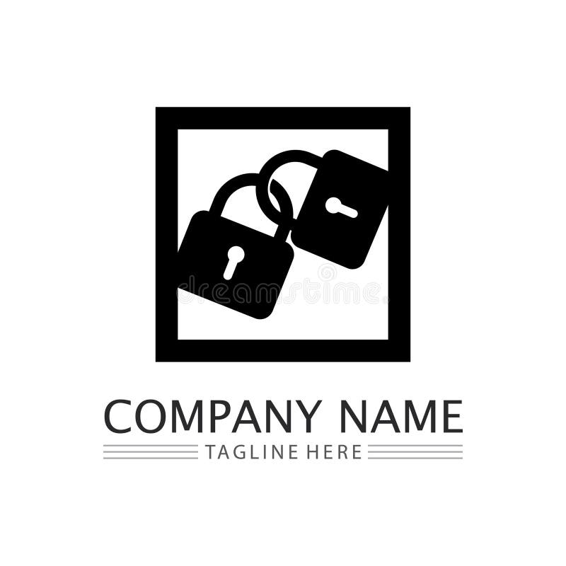 Key and Lock Icon Padlock Logo and Symbol Vector Design Stock Vector ...