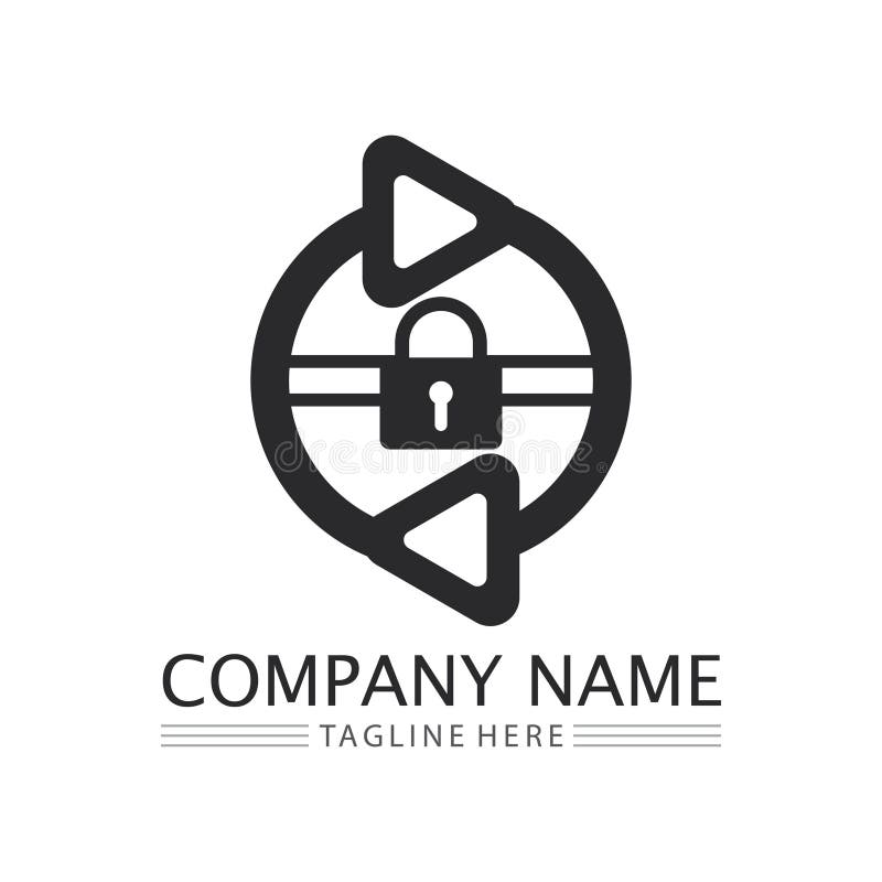 Key and Lock Icon Padlock Logo and Symbol Vector Design Stock Vector ...