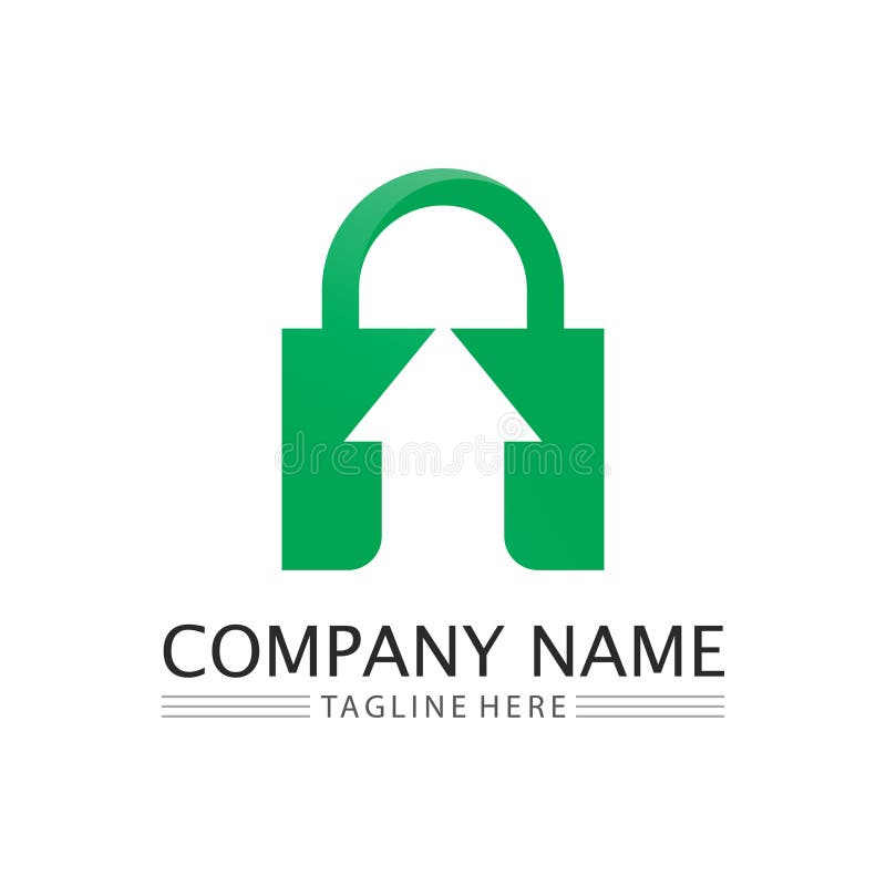 Key and Lock Icon Padlock Logo and Symbol Vector Design Stock ...