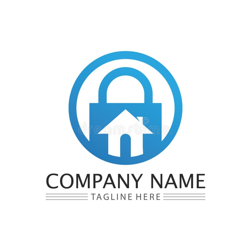 Key and Lock Icon Padlock Logo and Symbol Vector Design Stock ...