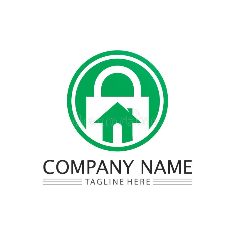 Key and Lock Icon Padlock Logo and Symbol Vector Design Stock ...