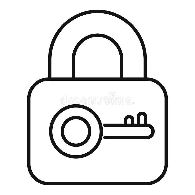 Key Lock Icon Showing Access and Security Stock Illustration ...