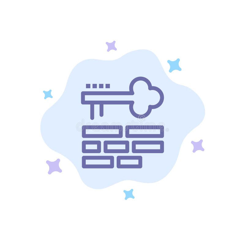Key, Lock, Layout, Login Blue Icon on Abstract Cloud Background Stock ...