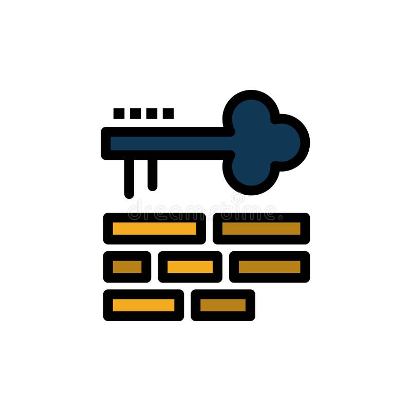 Key, Lock, Layout, Login Flat Color Icon. Vector Icon Banner Template ...