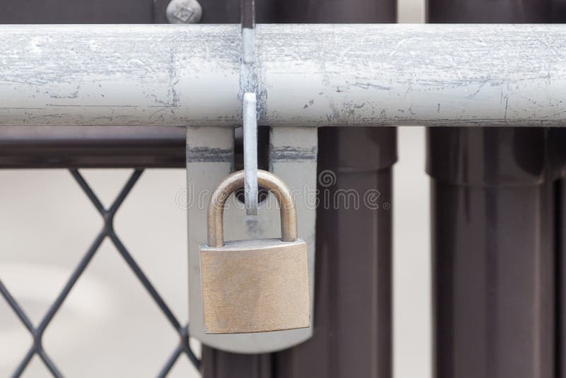Key lock locked at door stock photo. Image of stop, security - 77522348