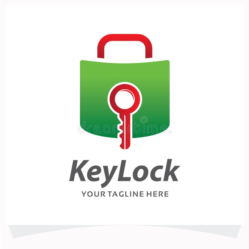 Key Lock Logo Design Template Stock Vector - Illustration of pictogram ...