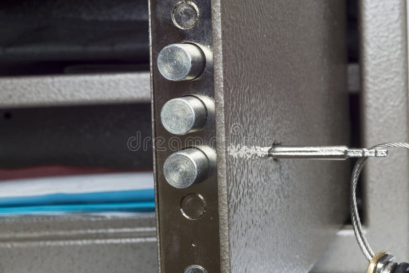Key in Lock Safety Deposit Box Stock Photo - Image of finance, abstract ...