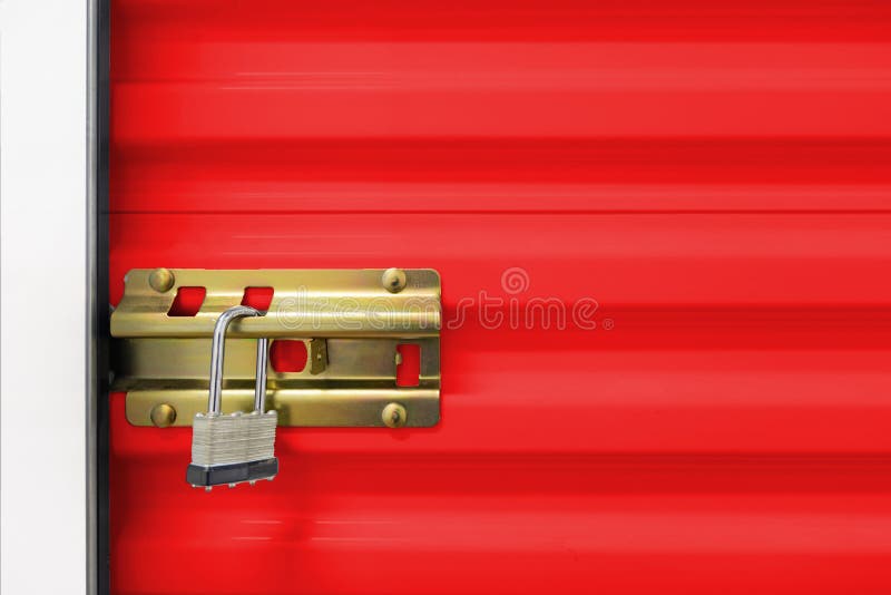 Key Lock on Self Storage Door Stock Image - Image of people ...