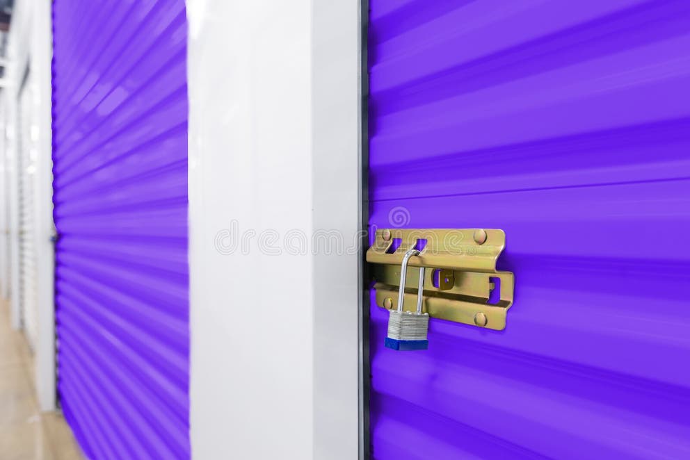 Key Lock on Self Storage Door Stock Image - Image of rent, safe: 389495915
