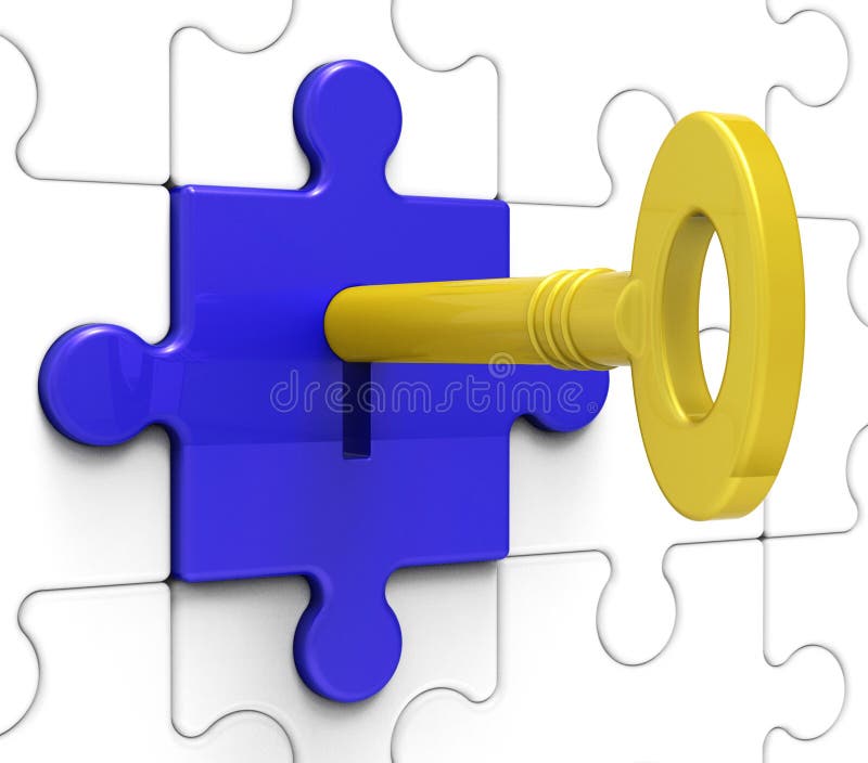 Key in Lock Shows Security stock image. Image of privacy - 64543643