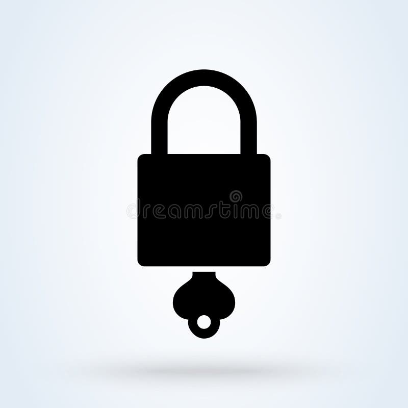 Key and Lock Simple Vector Modern Icon Design Illustration Stock Vector ...