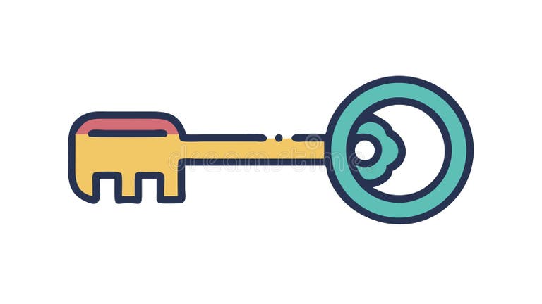 Key and Lock Solution, Security and Access Symbol, Vector Design ...