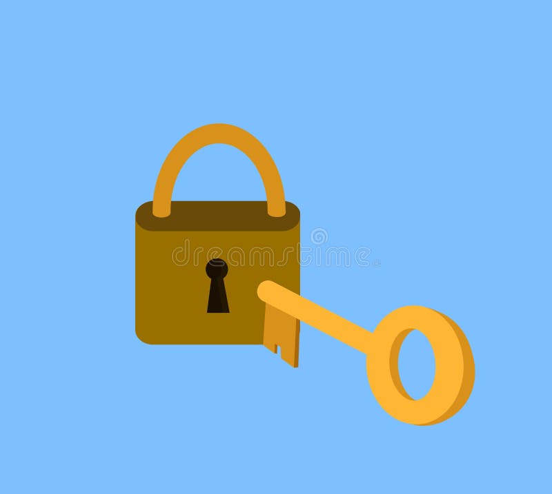Key and Lock. Success, Solution, Opportunity and Safety Concept Stock ...