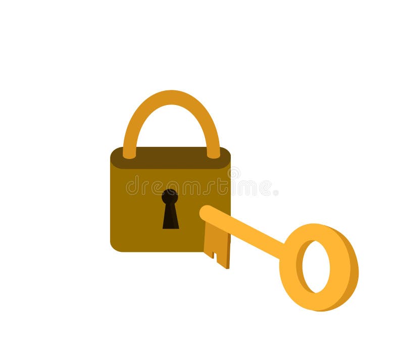 Key and Lock. Success, Solution, Opportunity and Safety Concept Stock ...
