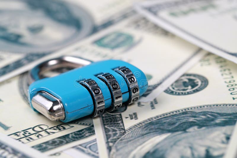 Zip with Bank Notes on Blue Background Stock Image - Image of change ...