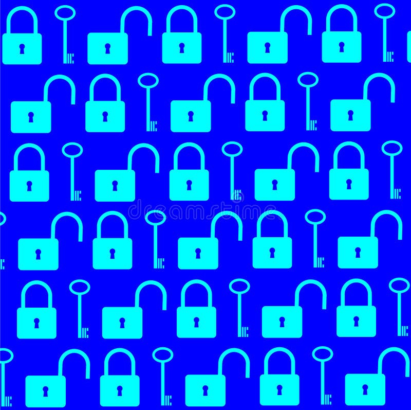 Key and Lock Vector Background Stock Vector - Illustration of password ...