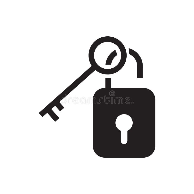 Key and Lock Vector Icon Logo Design Stock Vector - Illustration of ...