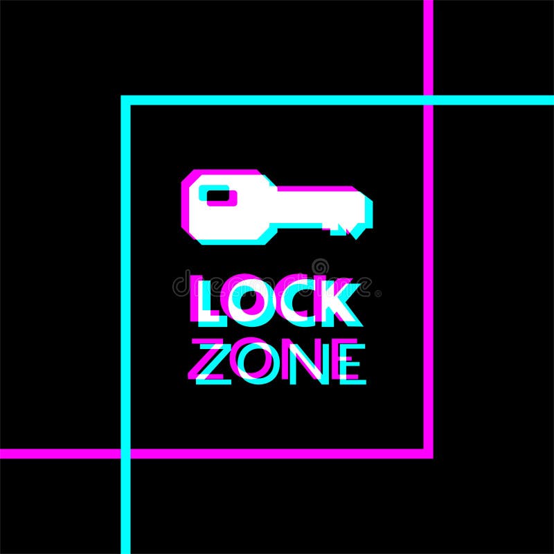 Key and lock zone message stock vector. Illustration of digital - 273261627