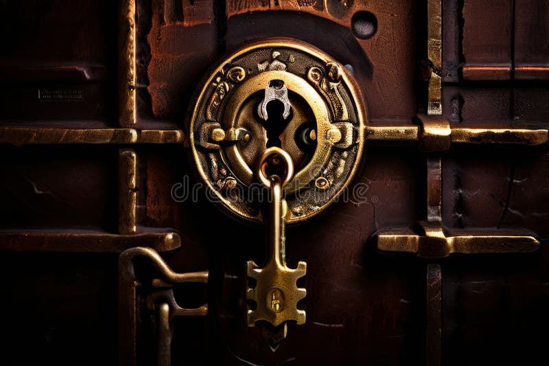 Key in a Locka Key Being Inserted into a Lock Symbolizing Access Stock ...