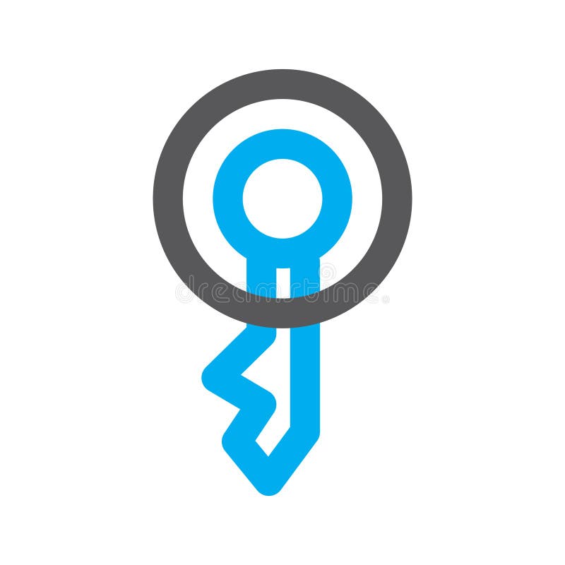 Key Logo stock vector. Illustration of element, cyan - 79603890