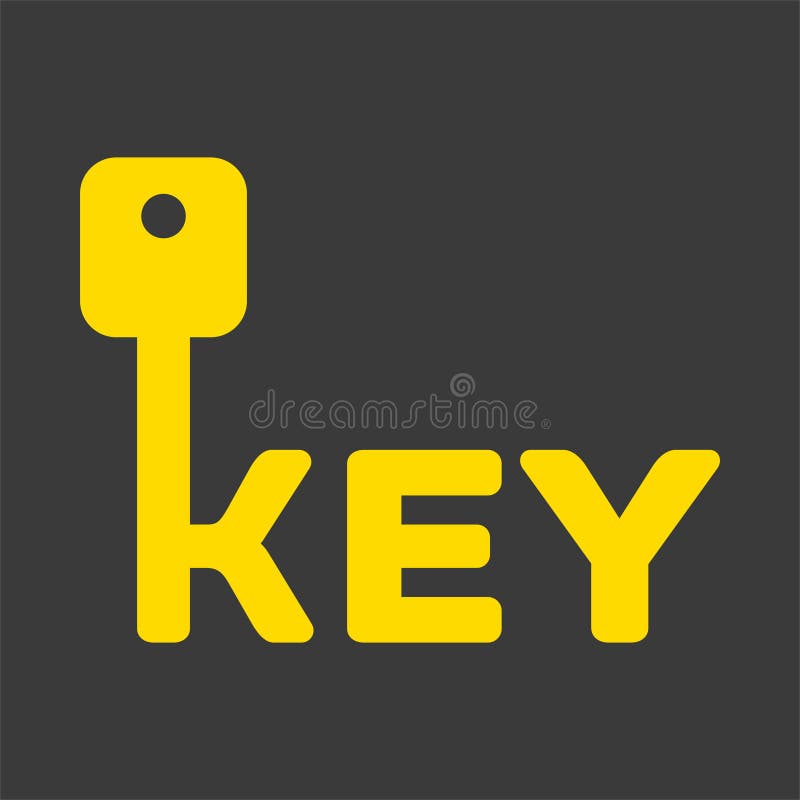 Key logo with letter K stock vector. Illustration of icon - 98375965