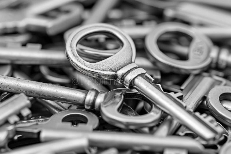 A Key Lying Apart from a Pile of Identical Keys Symbolizing the Unique ...