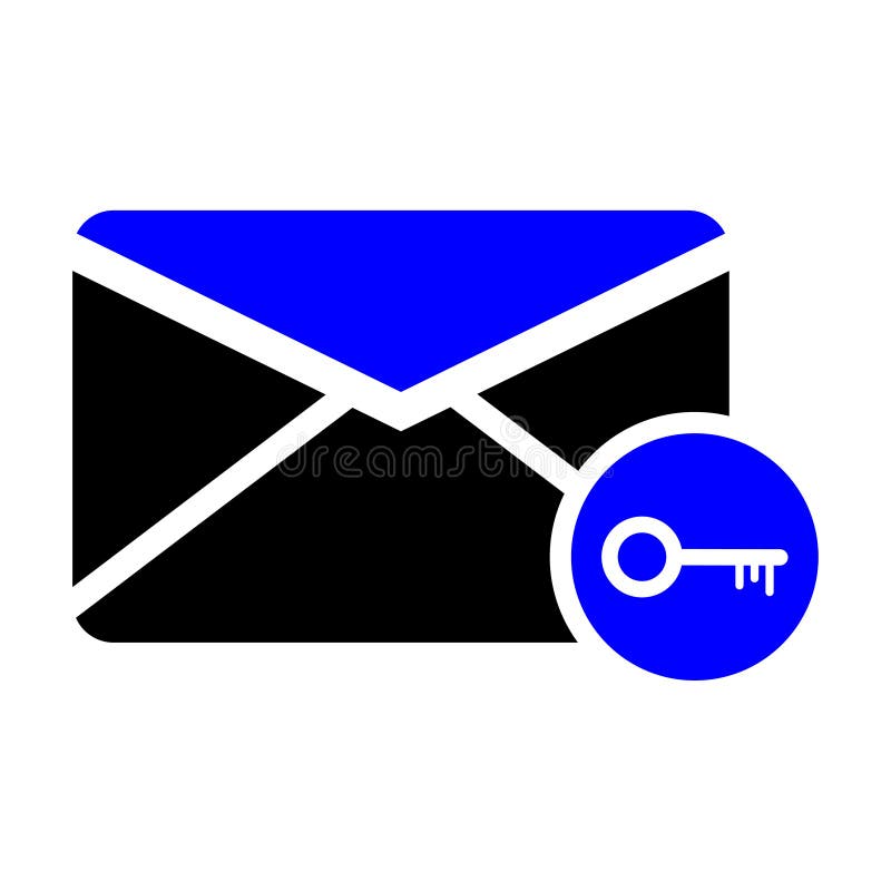 Key Mail Icon stock vector. Illustration of symbol, envelope - 222993232