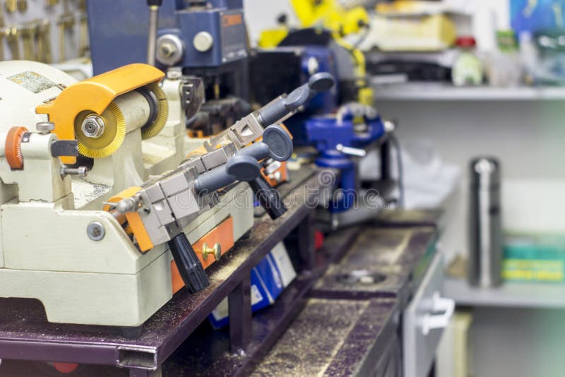 Key making machine stock image. Image of drive, workshop - 88261181