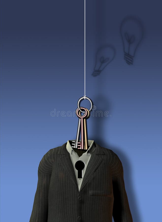 Key Man stock illustration. Illustration of lightbulb - 13460726