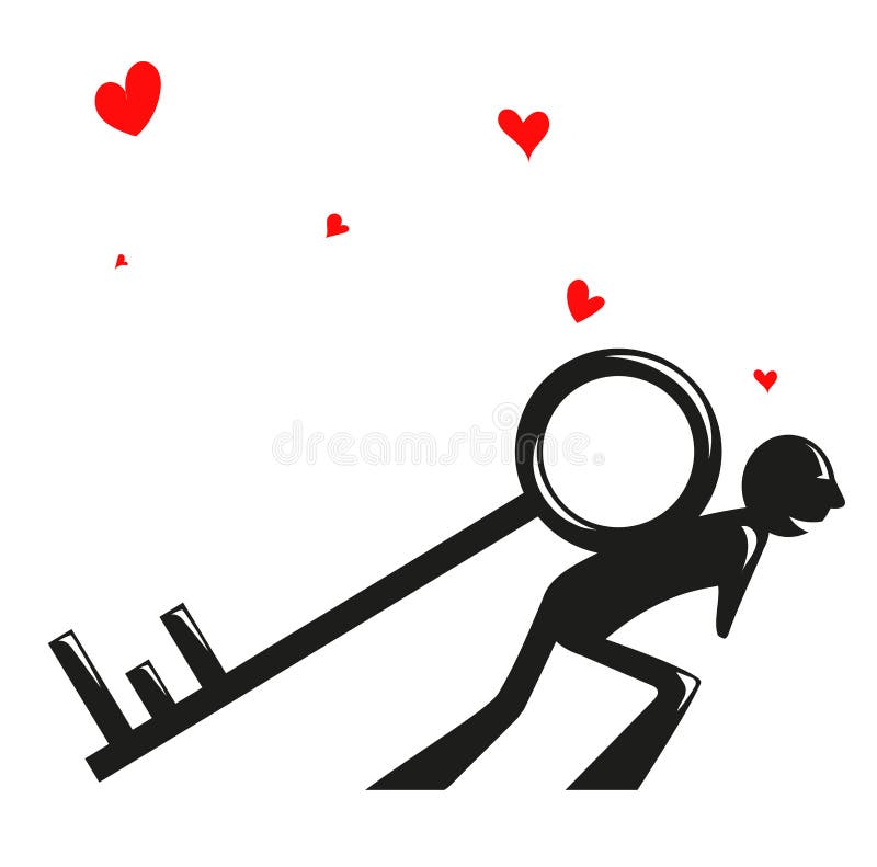 Key man stock vector. Illustration of poster, illusion - 116798474