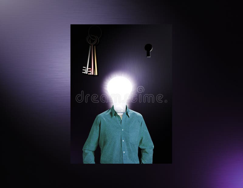 Key man idea stock illustration. Illustration of stand - 209434619